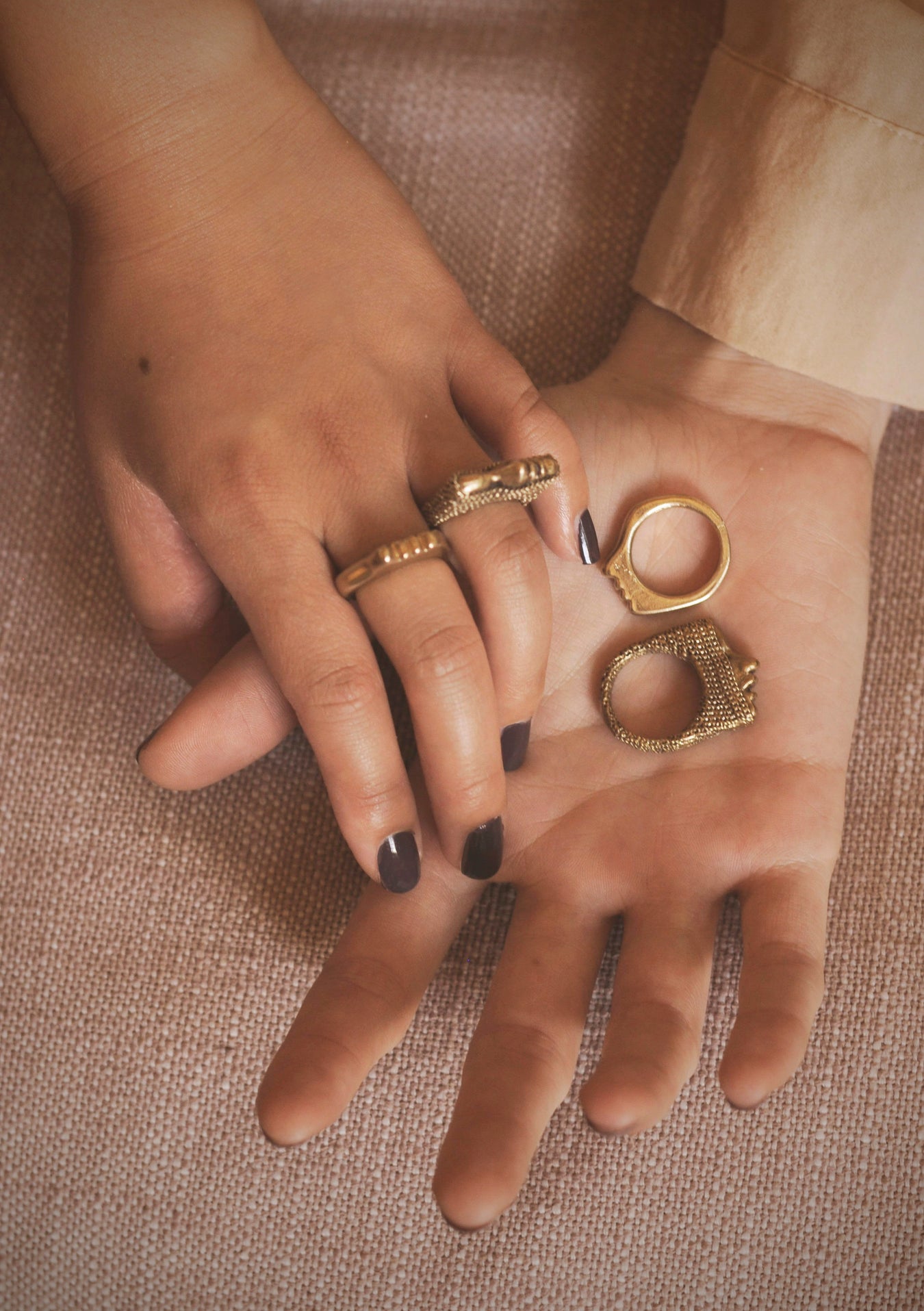 Creative Handmade Brass Statement Rings– WATERSANDSTONE
